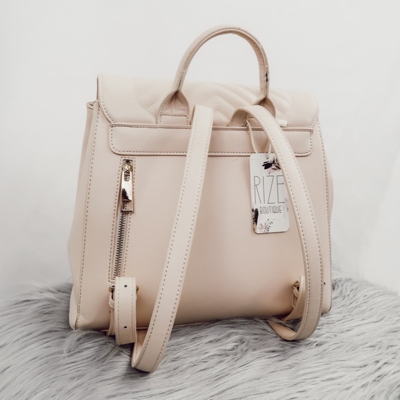 Bags | Beige Backpack | Poshmark